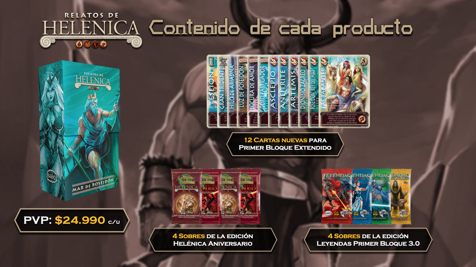 Nuevos productos PB: Relatos de Helénica – Mitos y Leyendas TCG